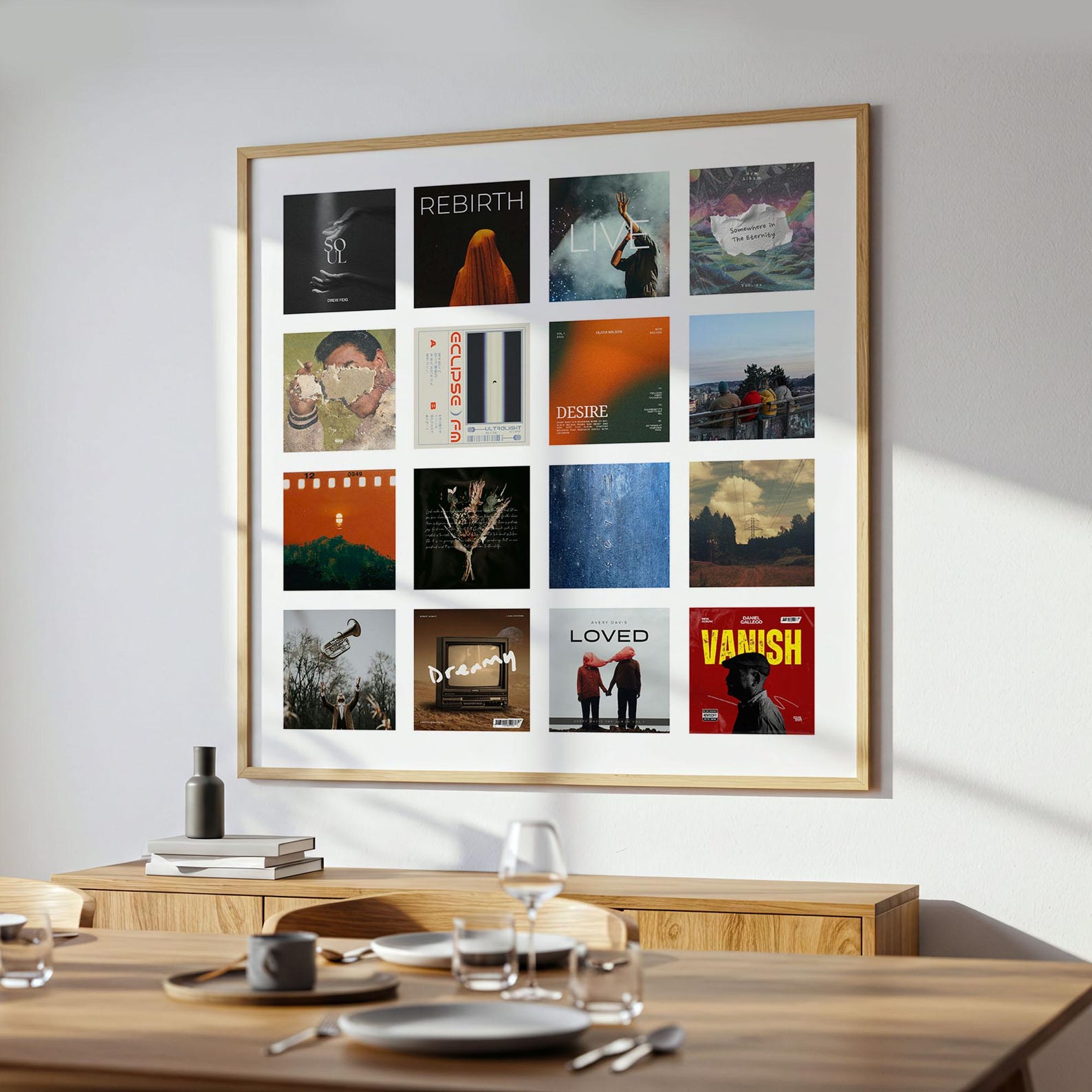 Custom Album Art Collage - Personalized Music Wall Art, Custom Album ...