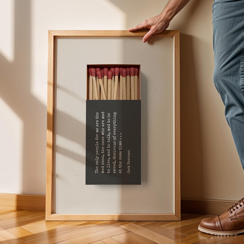 Jack Kerouac Quote Poster – the Mad Ones Quote Print, Matchbox Quote ...