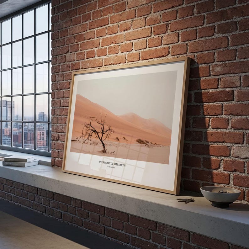 The Poetry of the Earth – John Keats Quote Print, Desert Landscape ...