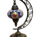Handcrafted Turkish Mosaic Moon Lamp – Colorful Star Design - Etsy