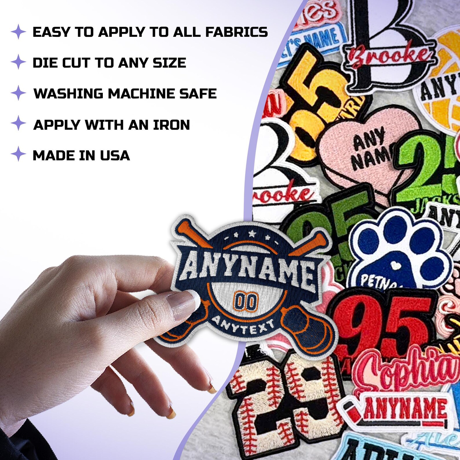 Custom Lacrosse Name Patch, Personalized Lacrosse Sport Player Name ...