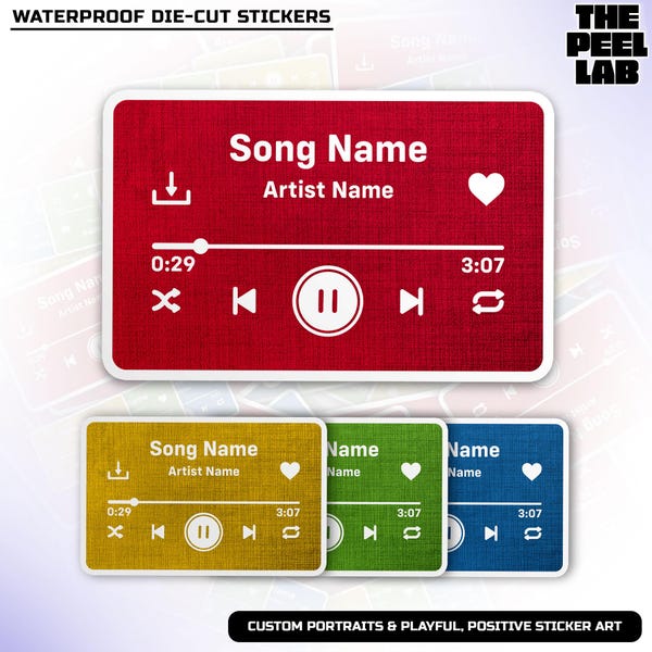Artist Song Sticker - Etsy