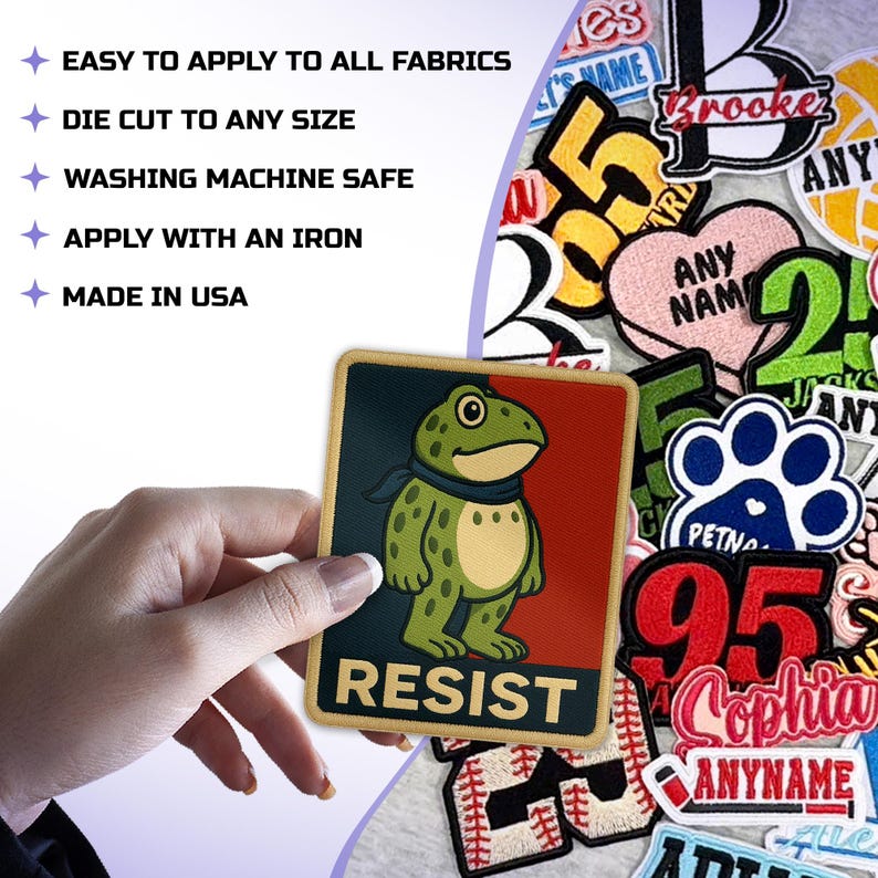Resist Portland Frog Patch Frog Resist Iron On, Anti ICE Again the ...