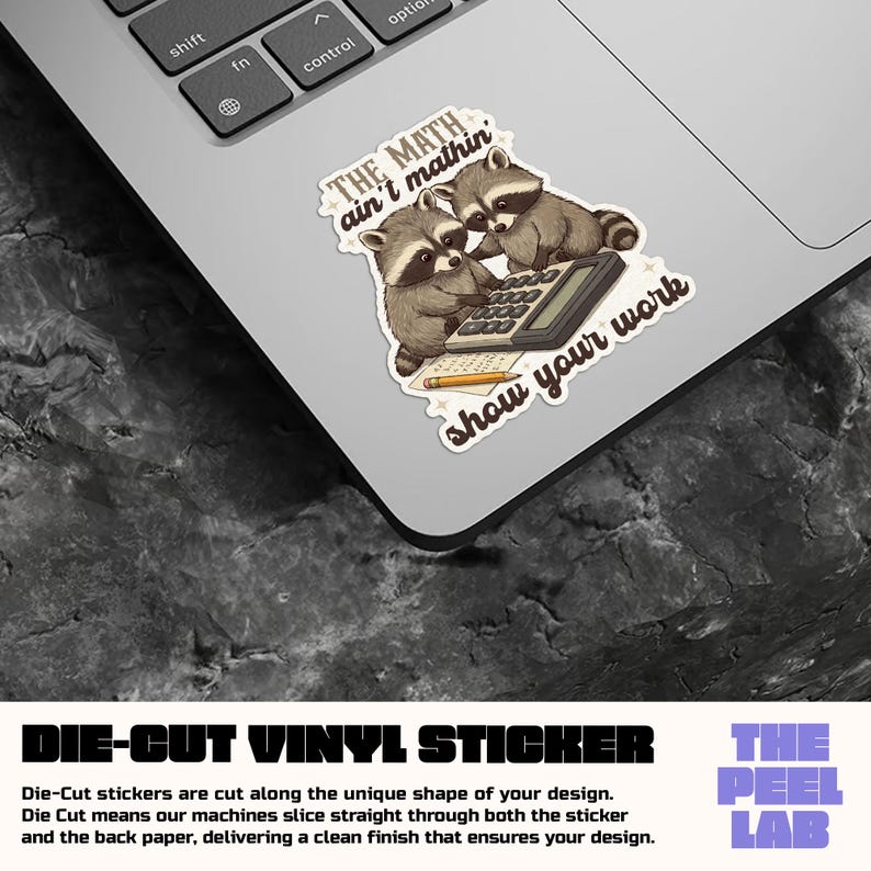 Funny Math Teacher Sticker, the Math Ain't Mathin' Raccoon, Teacher ...