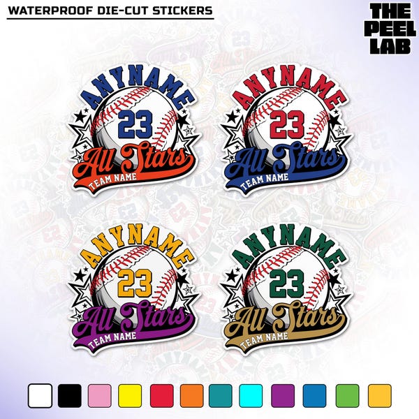Baseball Stickers - Etsy