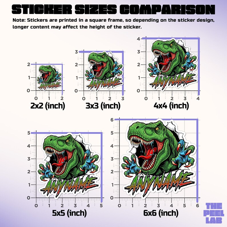 Custom Dinosaur Dino Kids Name Sticker Personalized Dinosaurs Park Boys ...