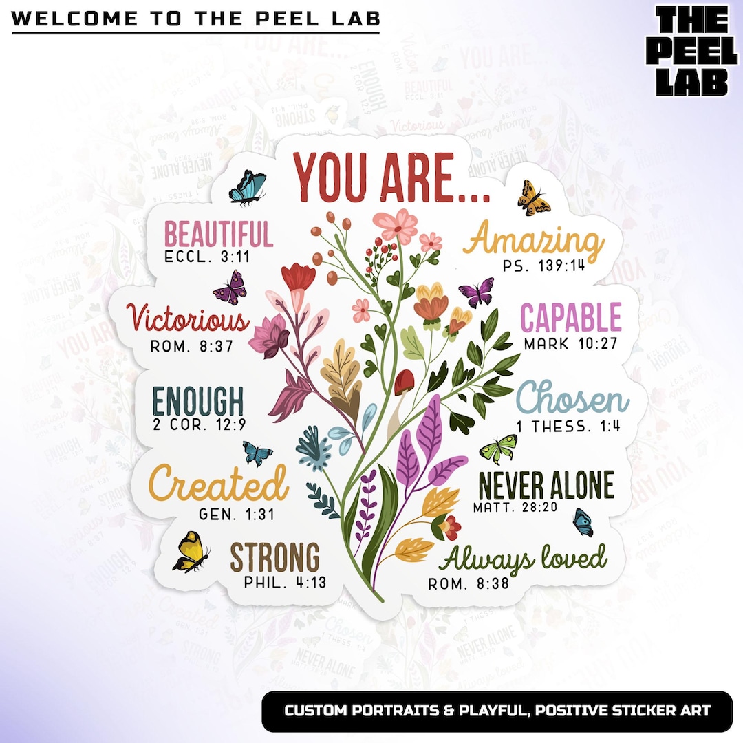 You Are Flower Enough Beautiful Chosen Bible Verse Decal Religious ...