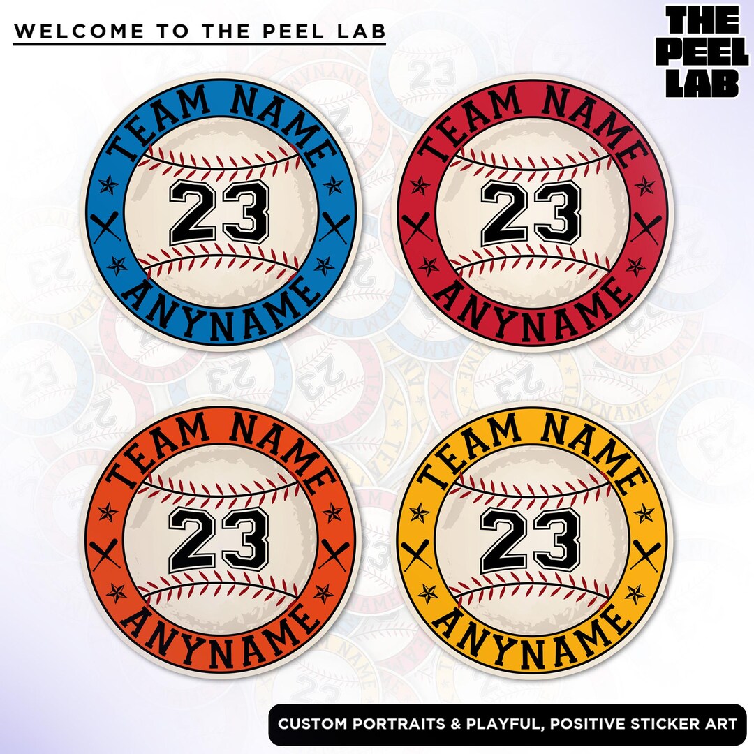 Custom Baseball Bat Knob Sticker, Personalized Baseball Sports Mom Name ...