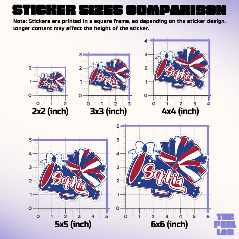 Custom Cheerleader Name Sticker, Personalized Cheer Mom Sports ...