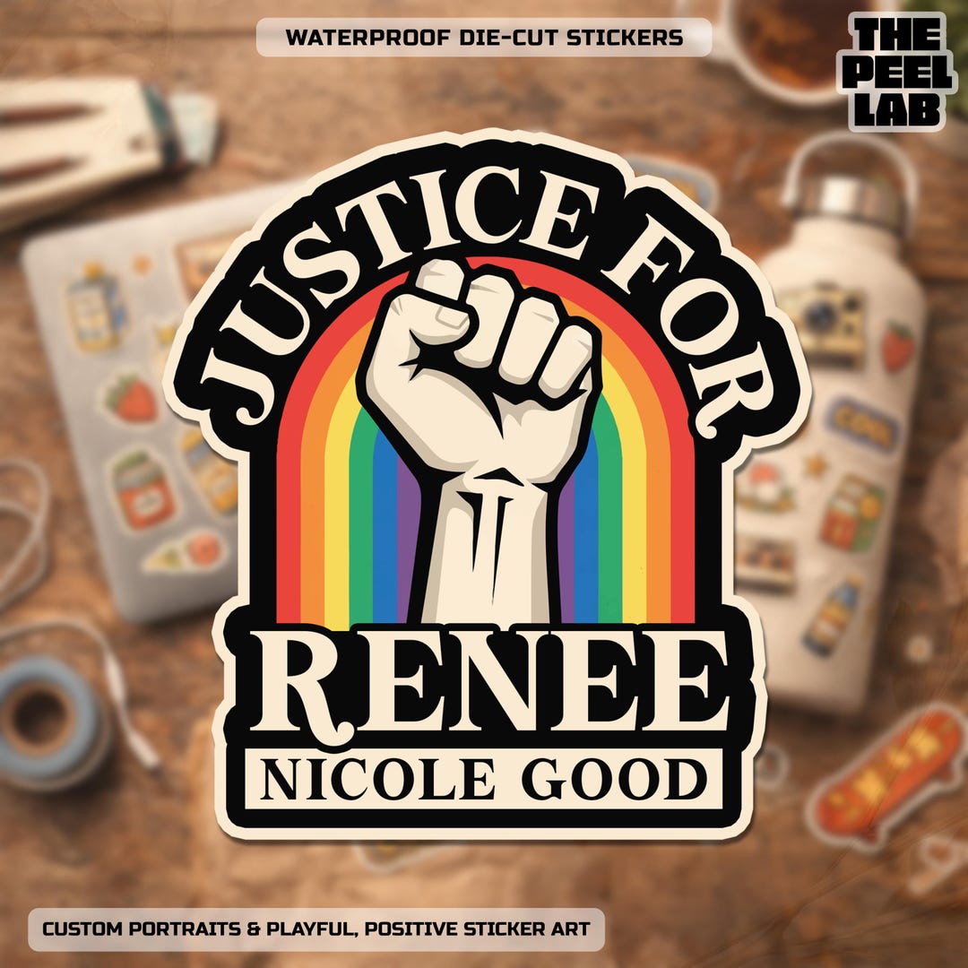 Justice for Renee Nicole Good Sticker, Civil Rights Awareness Protest ...