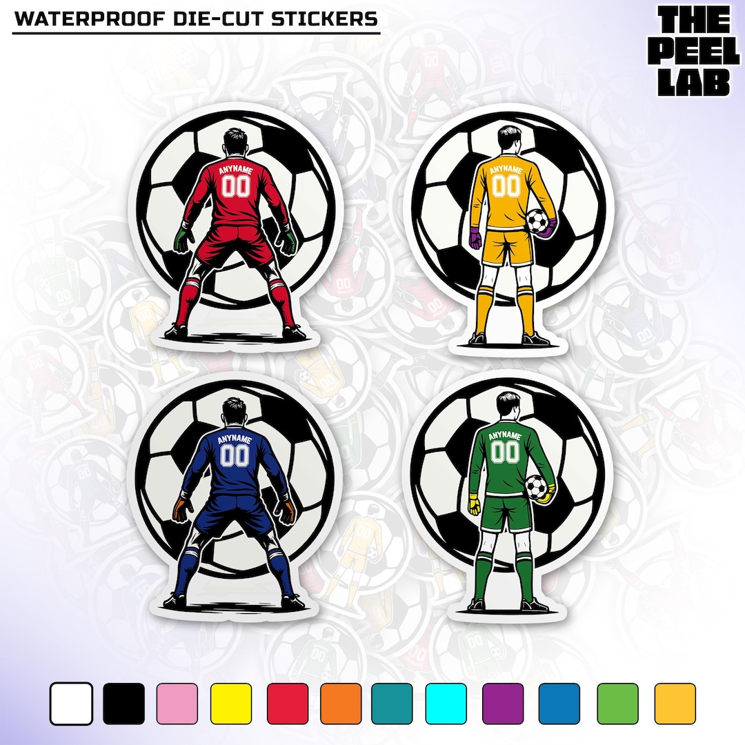 Custom Soccer Goalkeeper Name Sticker, Personalized Player Sports Name ...