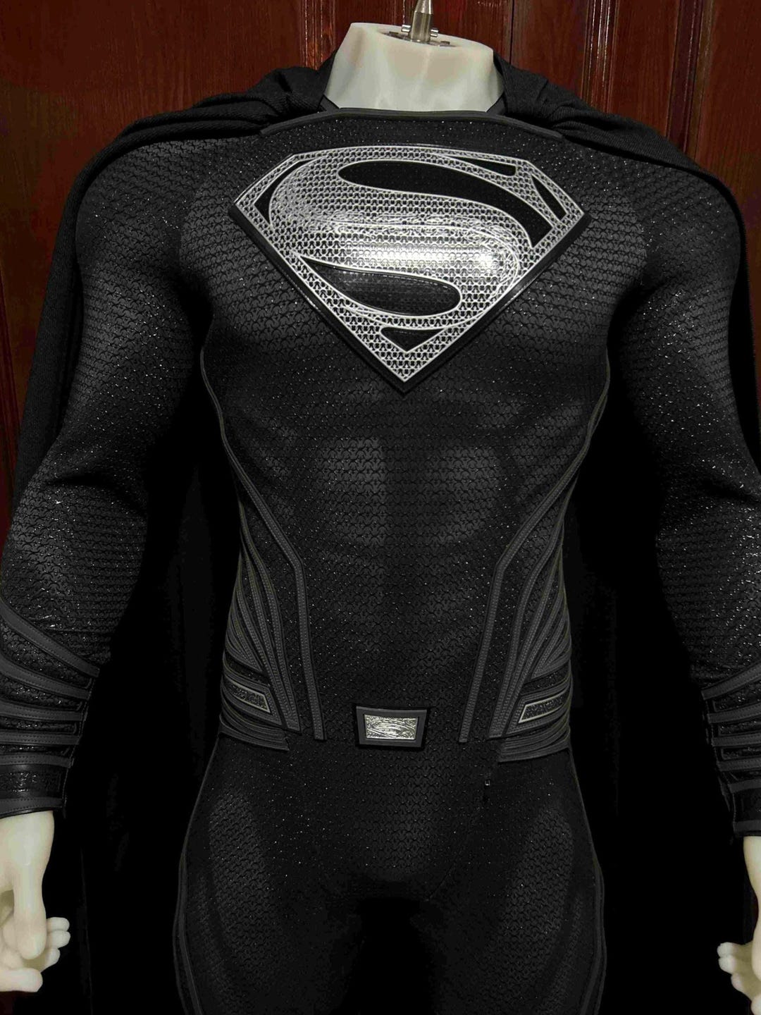 Superhero Black Cosplay Costume Justice League Zack Snyder Suit for Men ...