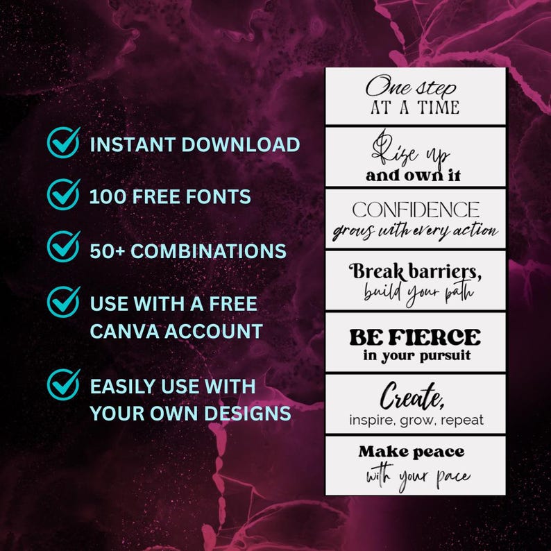 Canva Font Pairing Guide: 100+ Free Font Combinations (editable ...