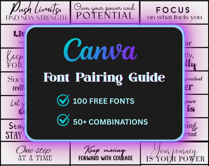 Canva Font Pairing Guide Ultimate Cheat Sheet for Typography ...