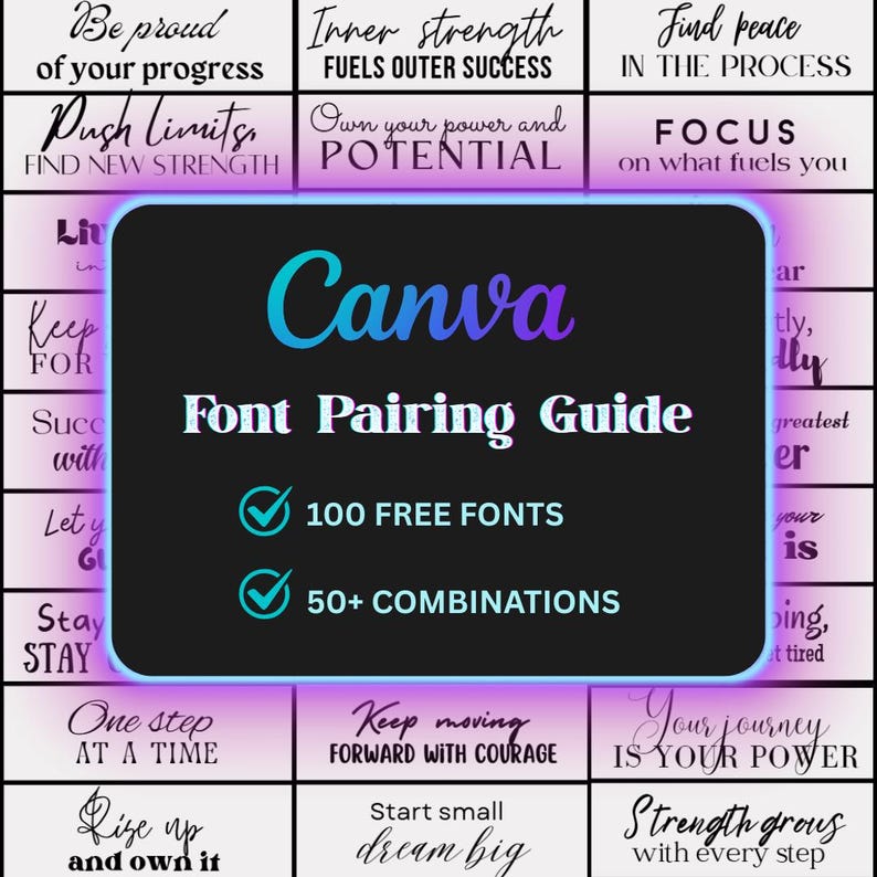 Canva Font Pairing Guide: 100+ Free Font Combinations (editable ...