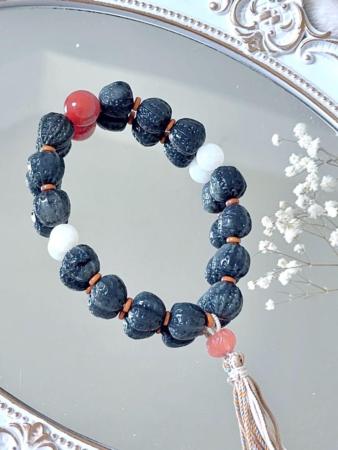 Grade A Natural Grey Jade Walnut-shaped Handheld Beads – Qinghua Jade ...
