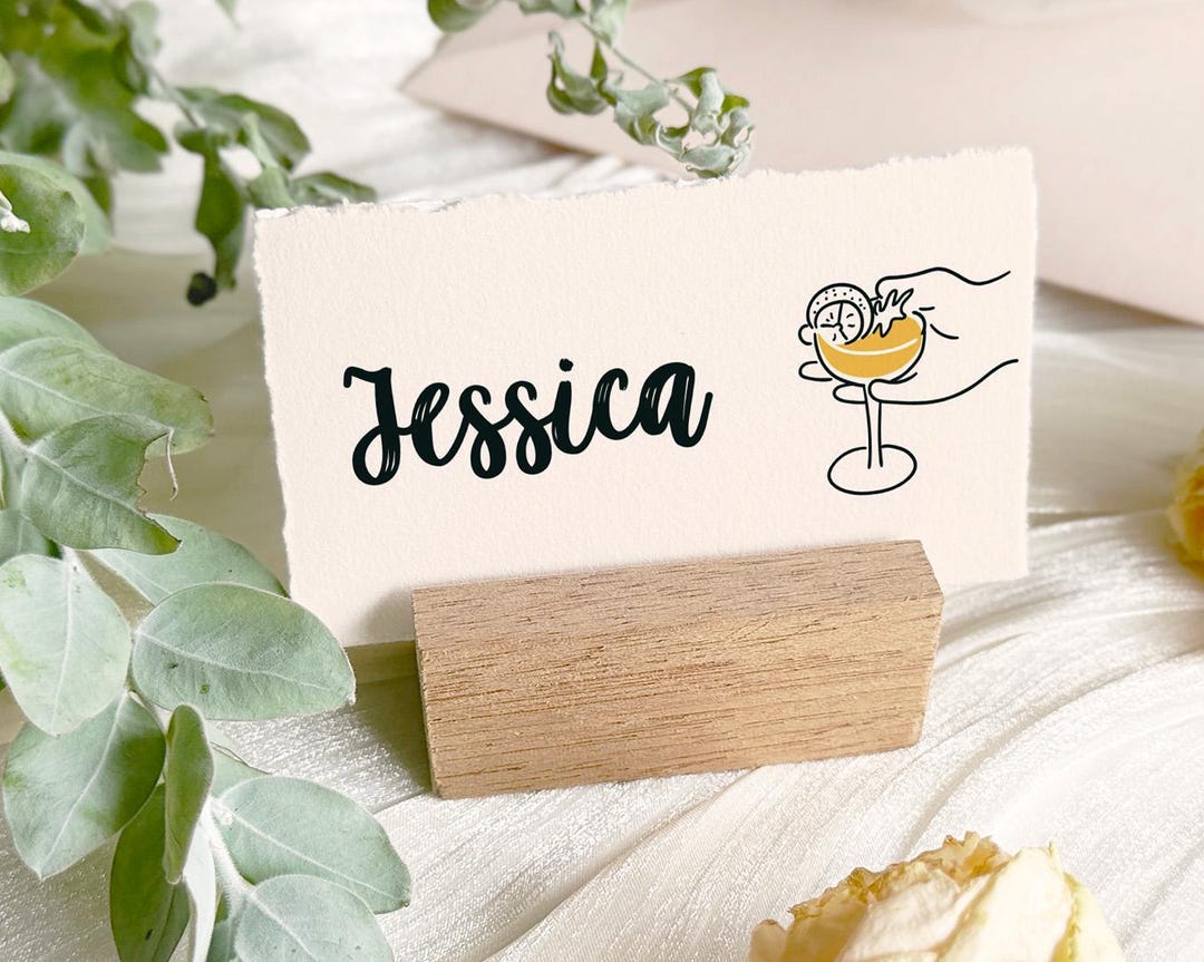 Hand Drawn Place Cards Template, Wedding Place Cards, Editable Place ...