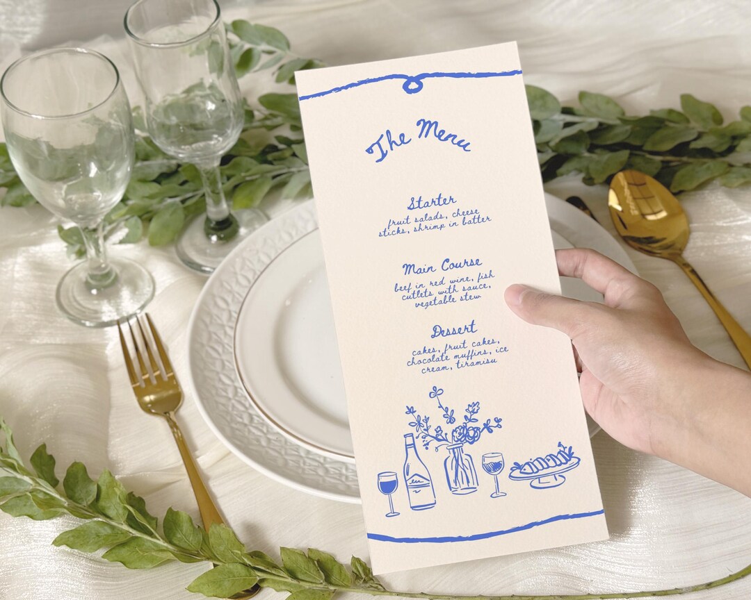 Modelo de Cardápio de Casamento Vintage, Cardápio de Casamento ...