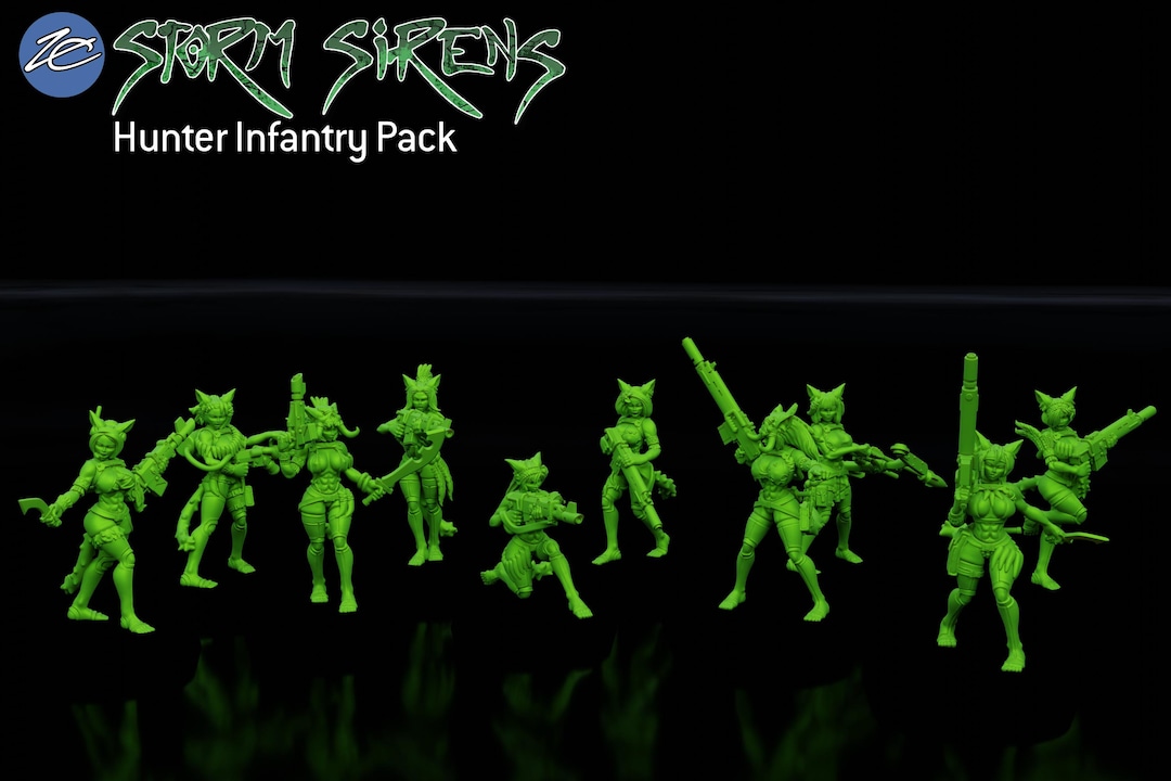 Storm Sirens Hunter Infantry Pack – Sci-fi Female Soldiers | Imperial ...