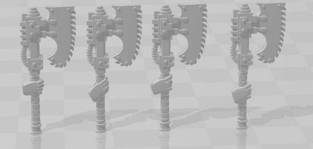 Bits- Custom Left Handed Chain Axe X10 -grimdark OPR - Battle Brothers ...