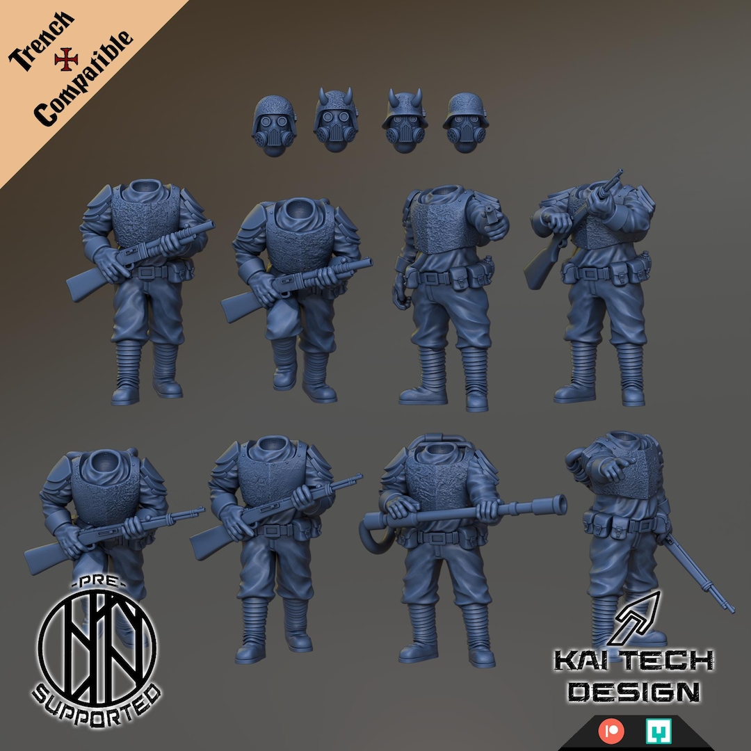 Heretic Troopers - Kaitech - Trench Crusade Compatible - Heretic Legion ...
