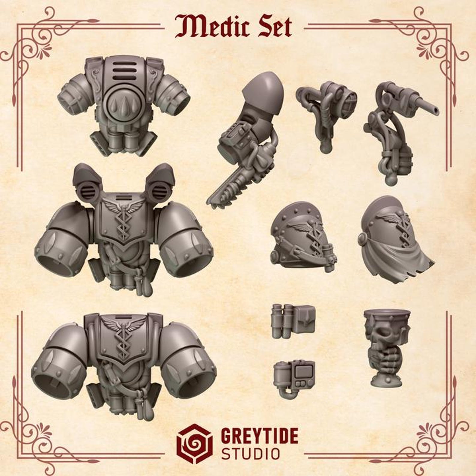 Crimson Lords Medic Set | Grimdark Bits for Horus Heresy | Greytide ...