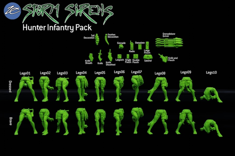 Storm Sirens Hunter Infantry Pack – Sci-fi Female Soldiers | Imperial ...