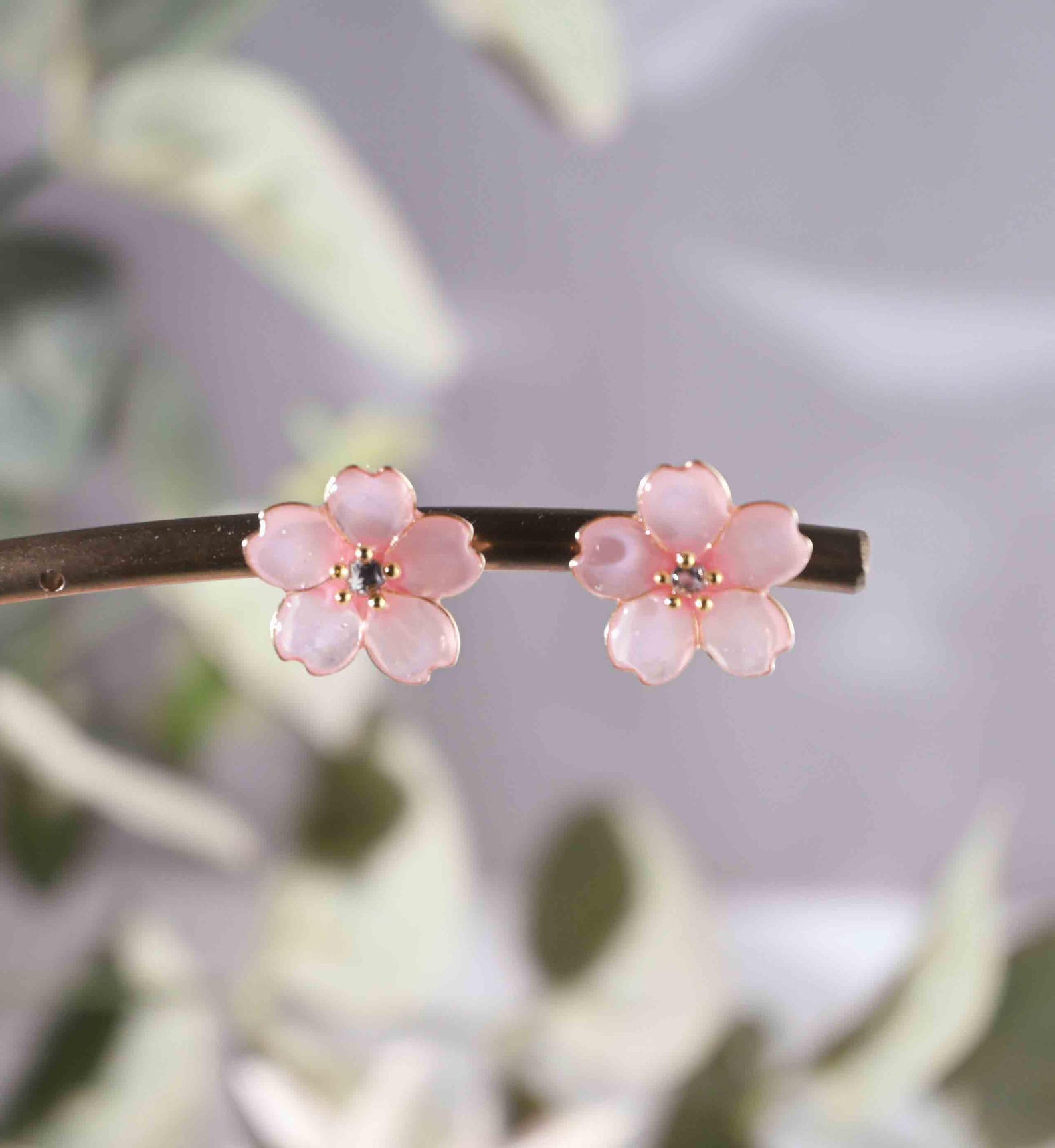 Handmade Sakura Earrings,cherry Blossom Earrings,kawaii Earrings,floral ...