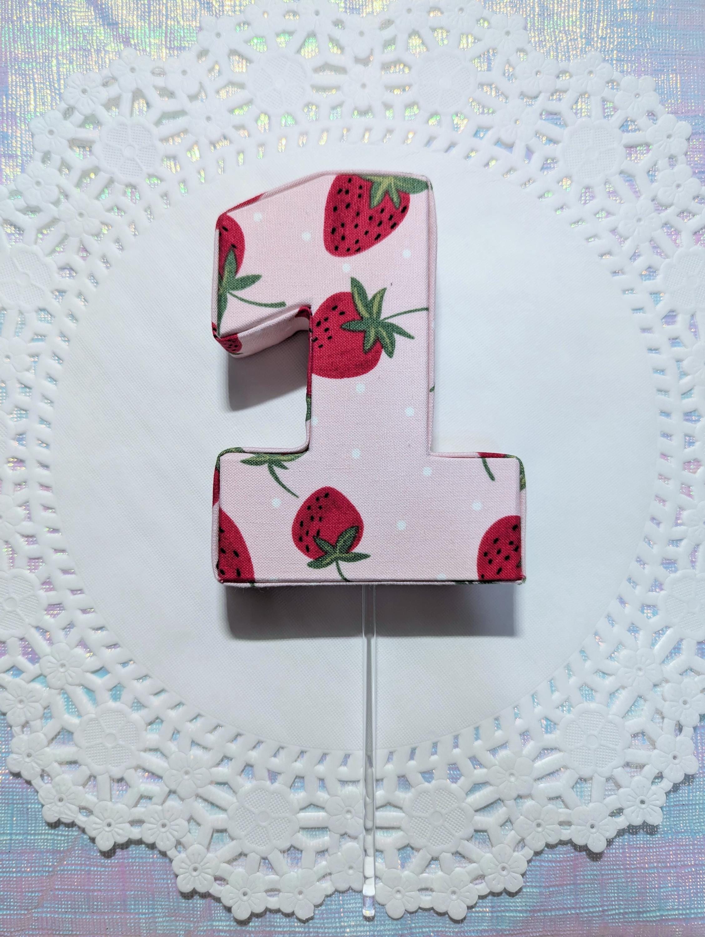 3D Strawberry Cake Topper Berry First Birthday 1st Birthday Smash Cake ...