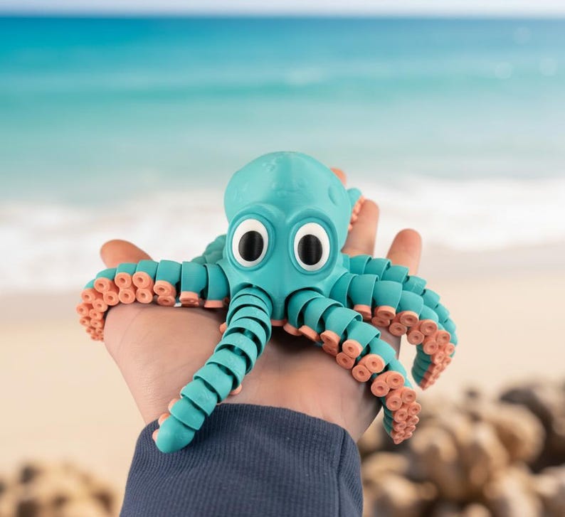 Articulated Cute Octopus STL File for 3D Printing, STL Print Files ...