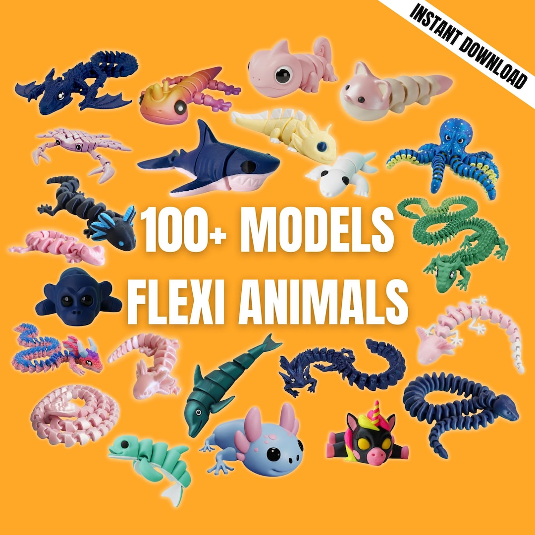 100+ Flexi & Articulated 3D Models Mega Bundle | Ultimate STL ...