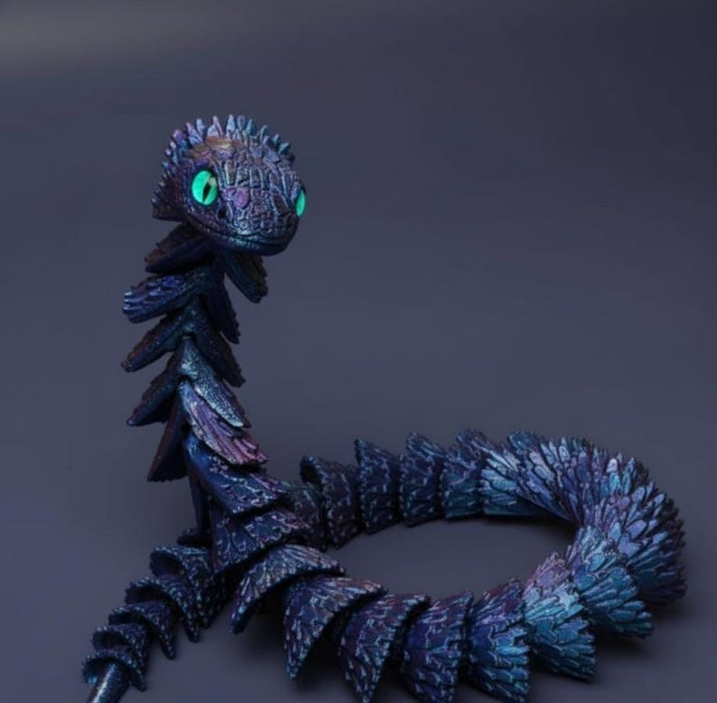 Articulated Snake Flexi 3D Model STL File – Cute Printable Reptile ...