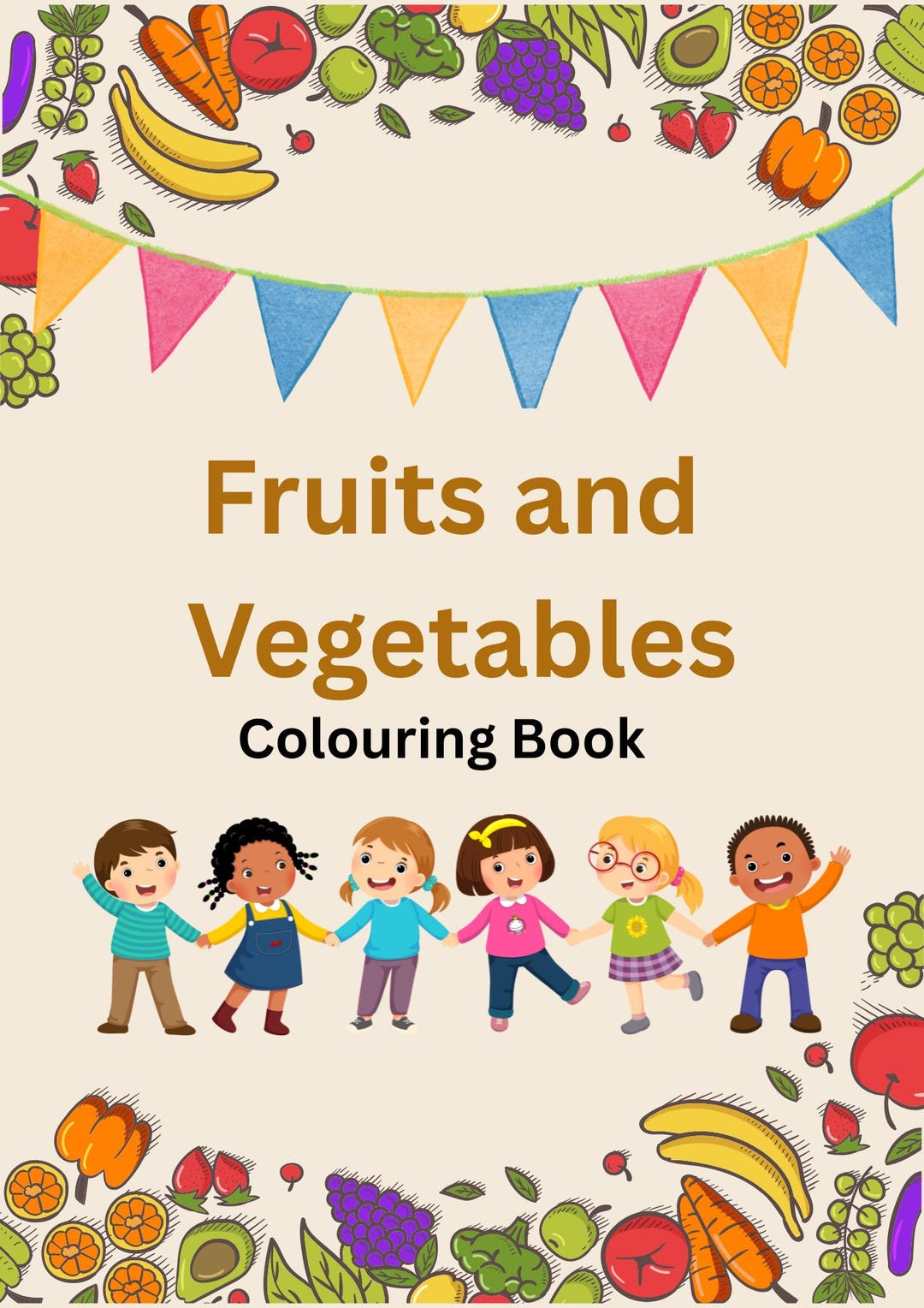 Fruits and Vegetables Colouring Book - Etsy