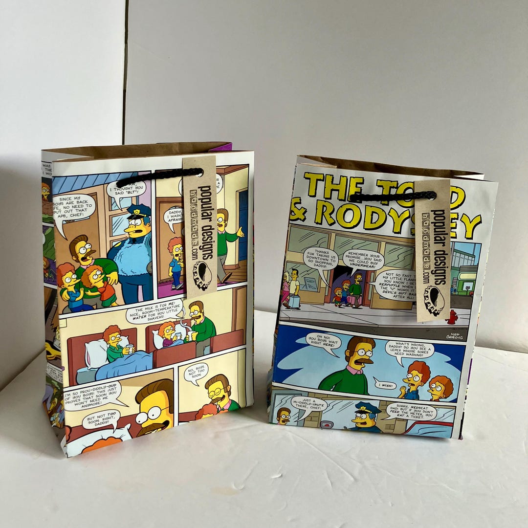 2 Simpsons Comic Book Gift Bags - Etsy