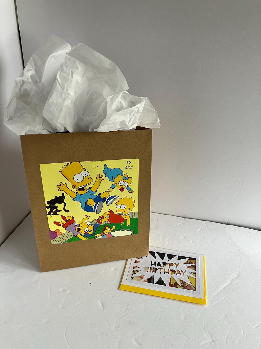 The Simpsons Comic Book Gift Bag and Greeting Card - Etsy