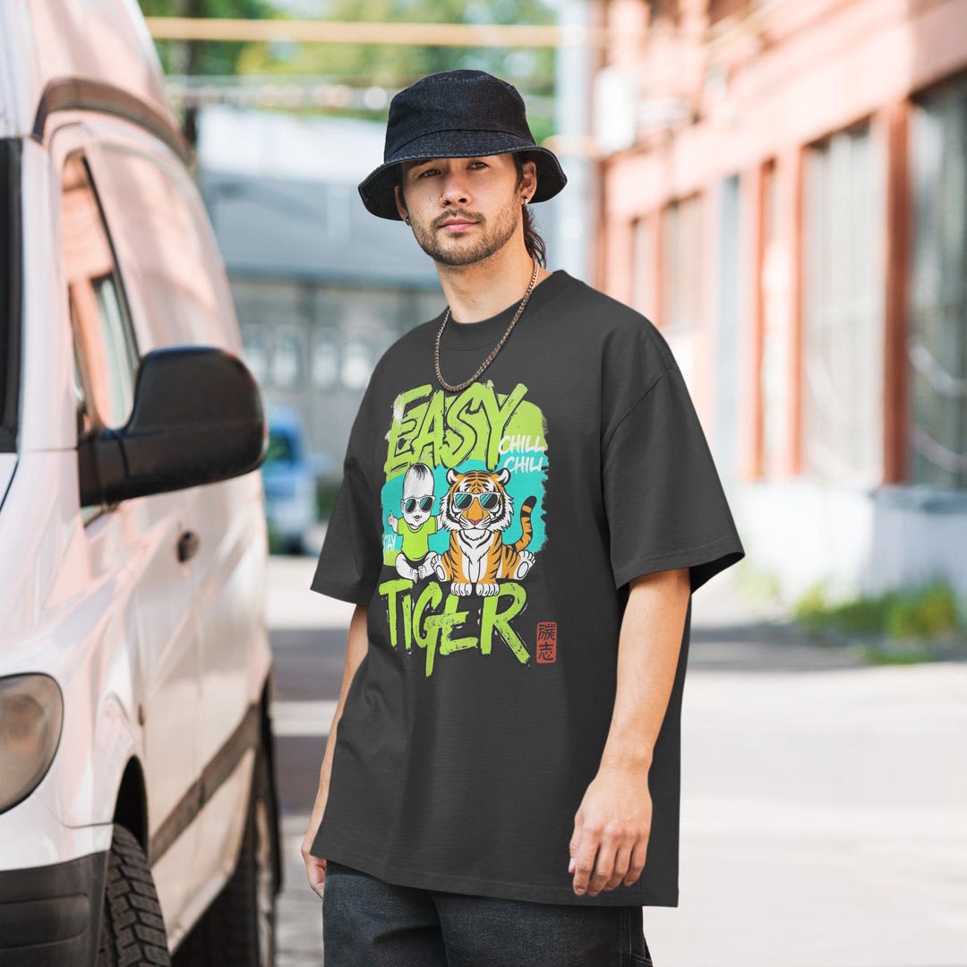 Unhinged Clothes,easy Tiger Streetwear Tee – Graffiti Art Baby Tiger ...