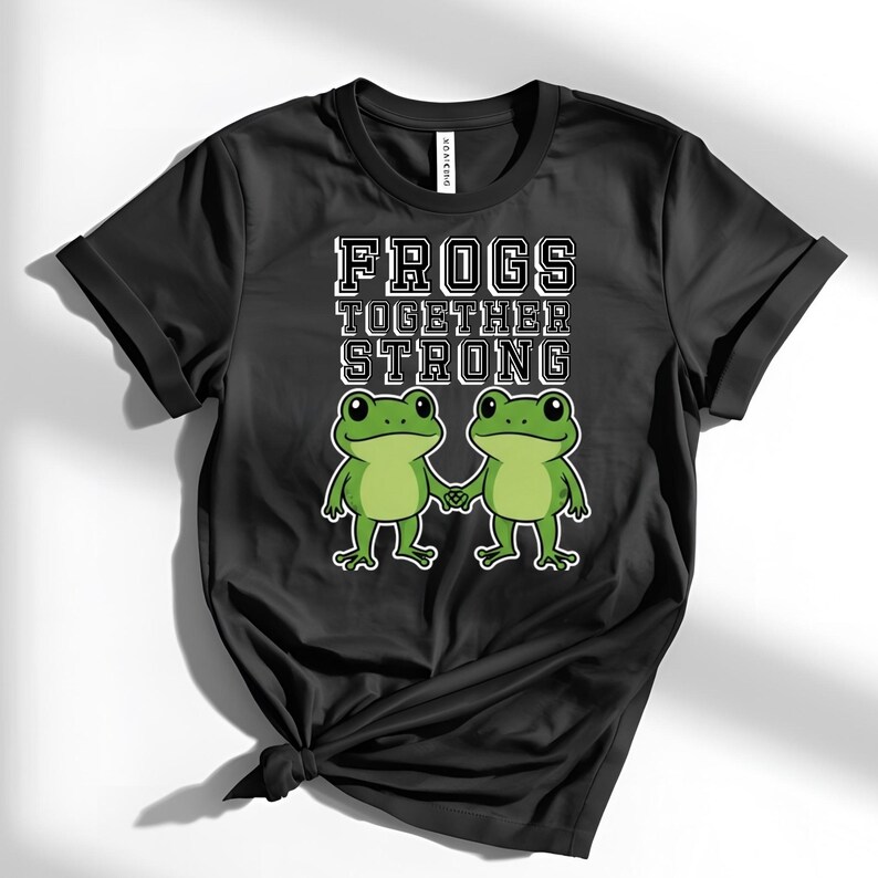 Frogs Together Strong PNG, Cute Frog Friendship, Unity Frogs Design ...