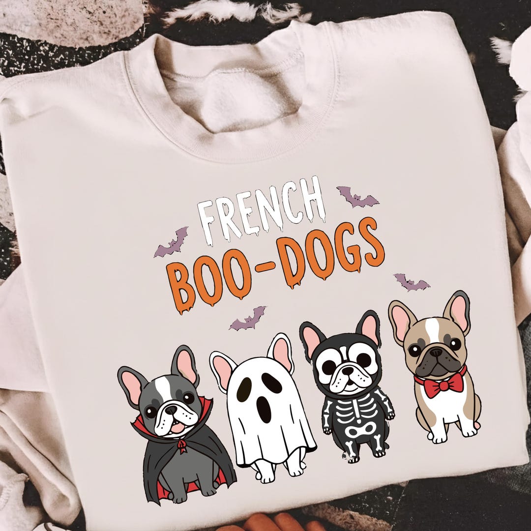 French Boo-dogs PNG | Halloween French Bulldog Digital Art | Spooky ...