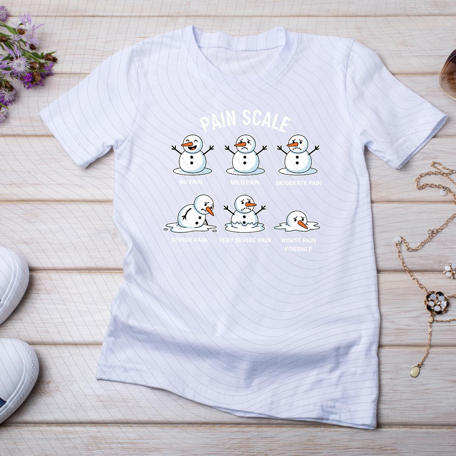 Pain Scale Snowman PNG, Funny Nurse Christmas Sublimation Design ...