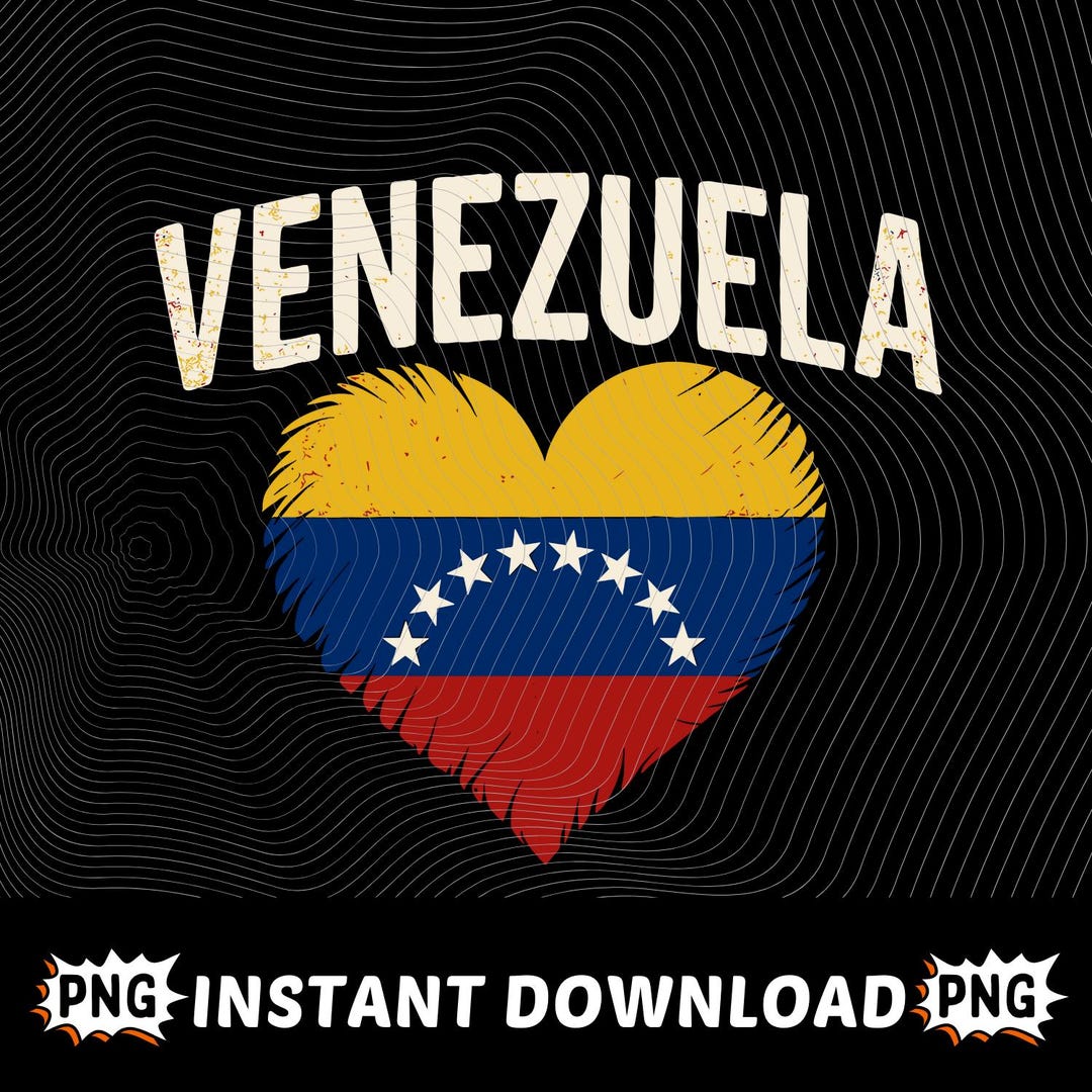 Venezuela Flag Heart PNG, Venezuelan Pride Sublimation Design, Country ...