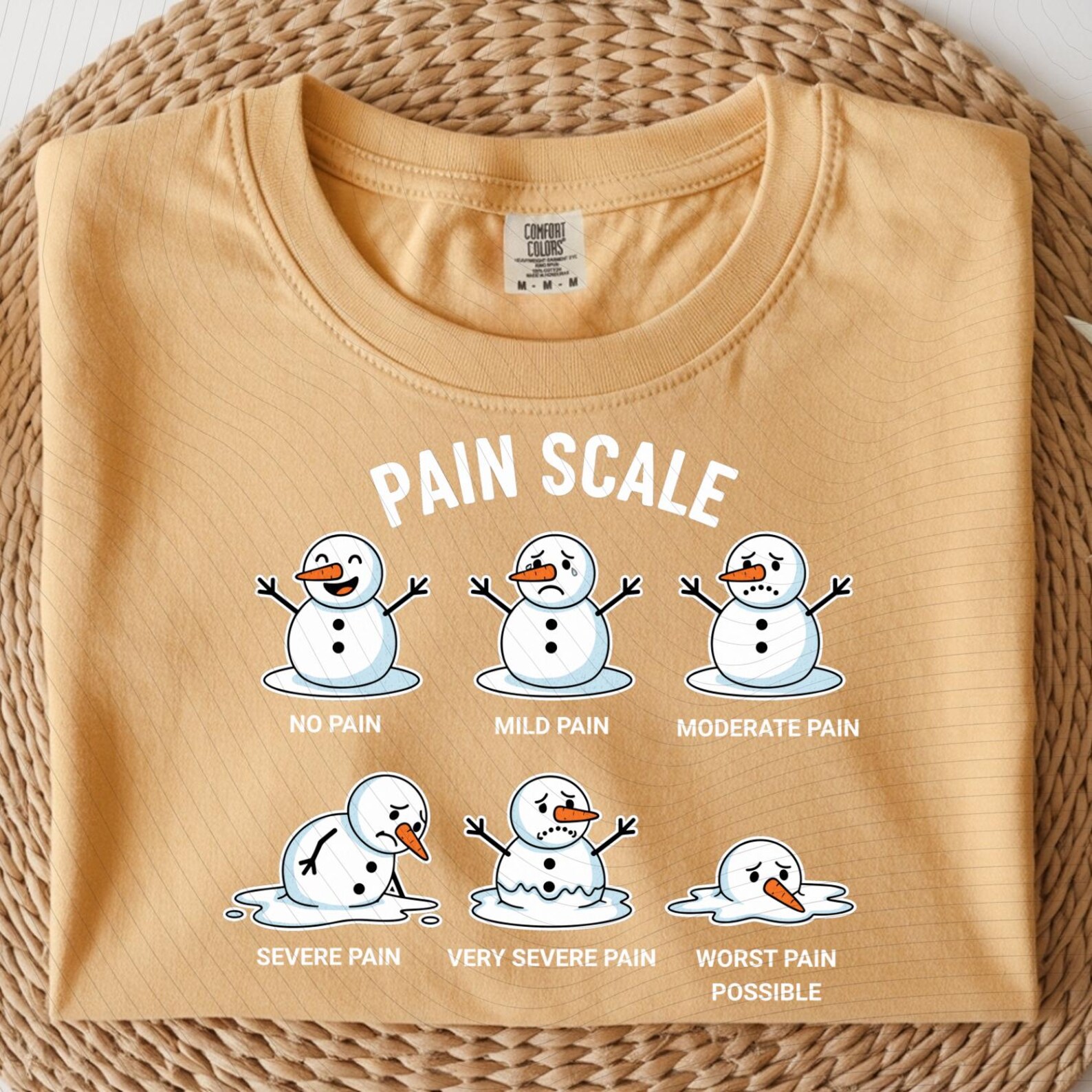 Pain Scale Snowman PNG, Funny Nurse Christmas Sublimation Design ...