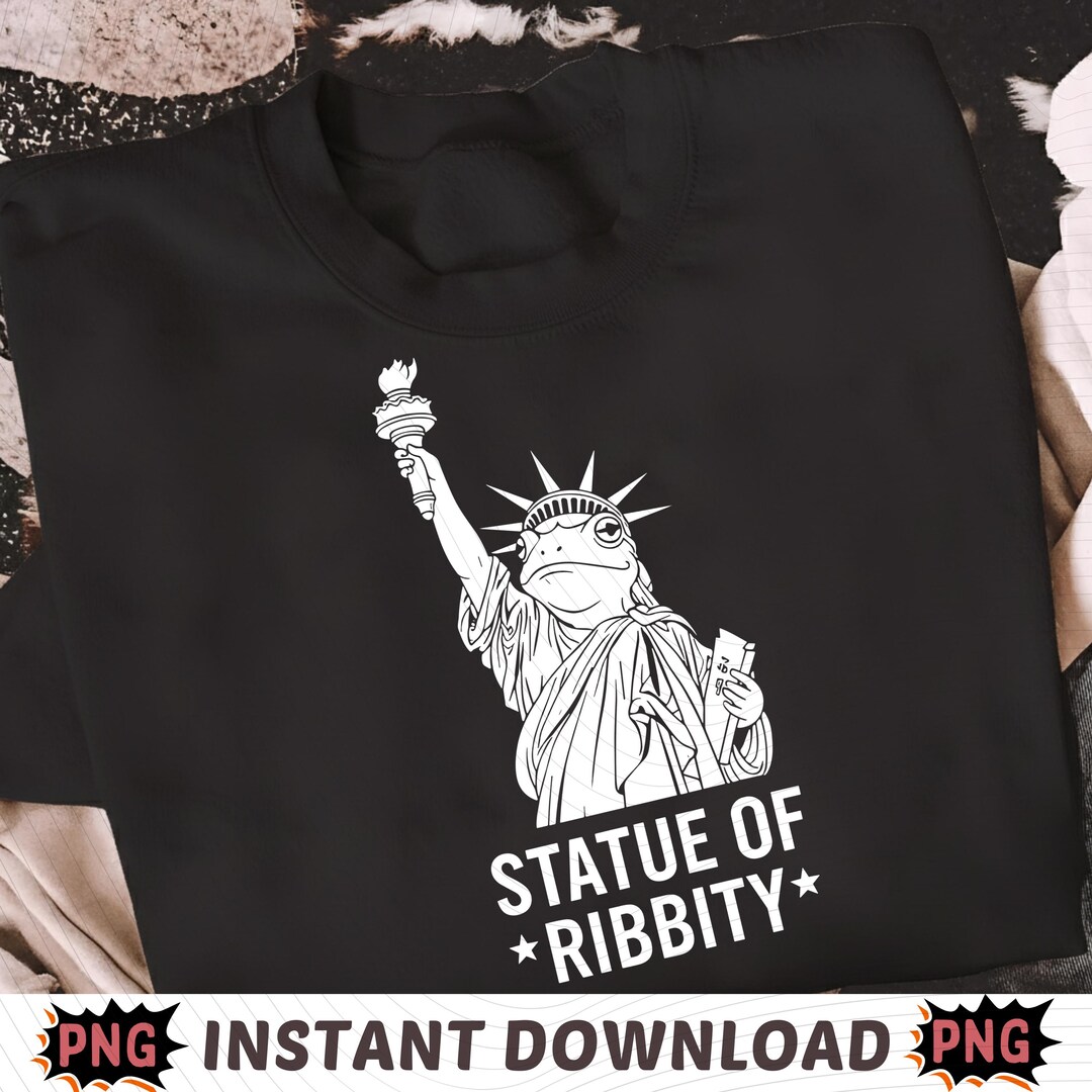 Statue of Ribbity PNG, Funny Frog Statue of Liberty, Humorous Patriotic ...