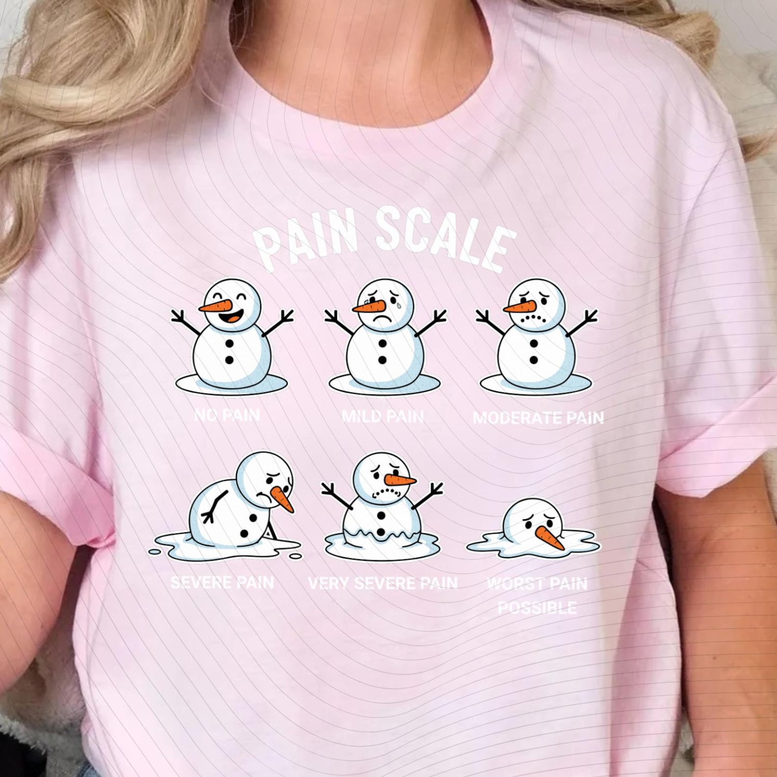 Pain Scale Snowman PNG, Funny Nurse Christmas Sublimation Design ...