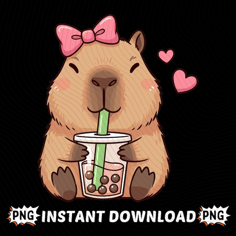 Capybara Boba - Etsy
