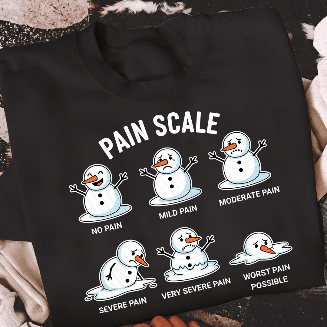 Pain Scale Snowman PNG, Funny Nurse Christmas Sublimation Design ...