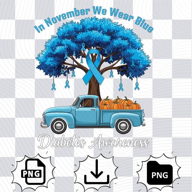 Diabetes Awareness Png, in November We Wear Blue, Diabetes Support ...