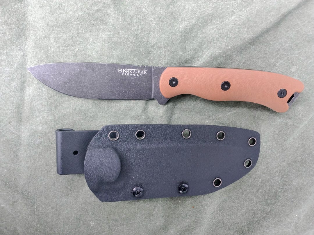 Kabar Ka Bar Becker BK16 Fixed Blade Knife & Sheath Brown Handles - Etsy