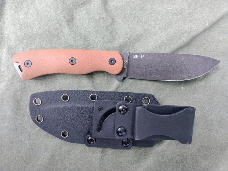 Kabar Ka Bar Becker BK16 Fixed Blade Knife & Sheath Brown Handles - Etsy