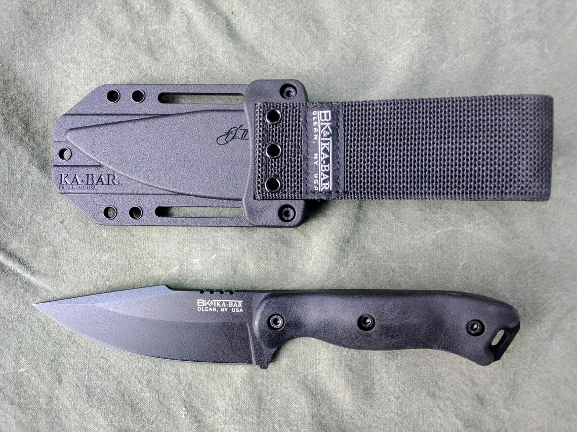 Kabar Ka Bar Becker BK18 Survival Knife & Sheath Scabbard Black - Etsy