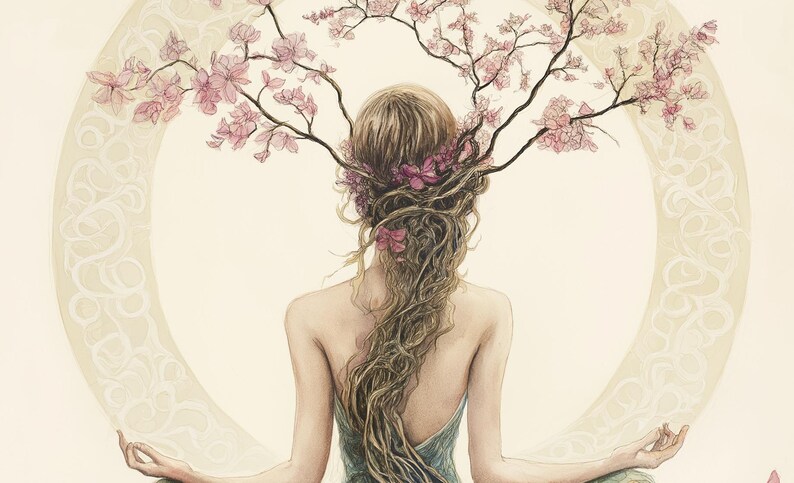 Nature Goddess Wall Art Printable - Spiritual Feminine Decor, Mother ...